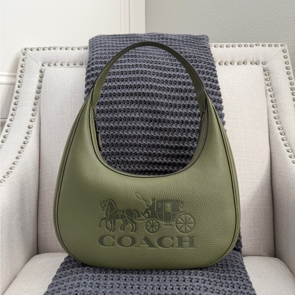Coach | Bags | Coach Green Leather Bag | Poshmark